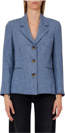 Liu Jo Femme, Vestes, Bleu, Taille: 40 FR Blazer en tissu chin&eacute;