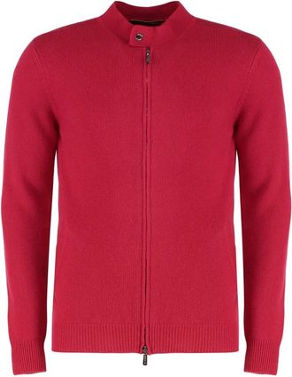 Moorer Homme, Pulls, Rouge, Taille: M Pull zipp&eacute; en coton