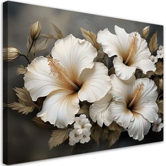 Artgeist Tableau d&eacute;co Fleur blanche nature 100x70
