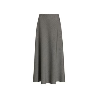 Alberta Ferretti Herrenmode-inspirierter Schalrock - - Skirts - Damen - Grau - XL