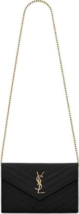 Saint Laurent Pochette Cassandre mit Kette - - Bags - Damen - Schwarzk - ONE SIZE