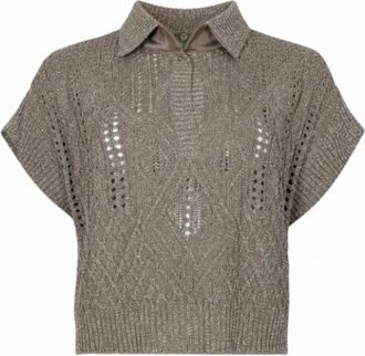 D.exterior Femme, Pulls, Brun, Taille: 42 FR Maille ras du cou