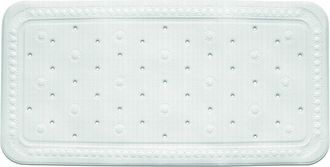 KELA 22361 Badewanneneinlage, Mit Sauger, PVC-Weichschaumbeschichtet, 72 x 36 cm, Kreta, weiß