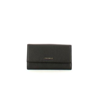 Coccinelle Metallic Soft Wallet Grained Leather - - Accessories - Damen - Schwarzk - ONE SIZE