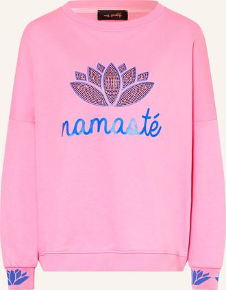 Miss Goodlife Miss Goodlife Sweatshirt Mit Schmucksteinen rosa