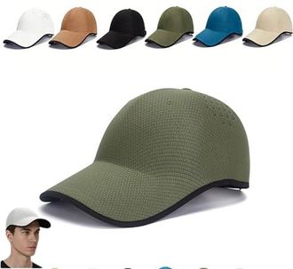 Generic Seamless Packable Lightweight Sports Baseball Cap, Ultra-Breathable Washable, Portable Quick-Dry Hat for Golf Travel (Green)