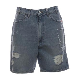 Amish Homme, Shorts, Bleu, Taille: W30 Vintage Lover