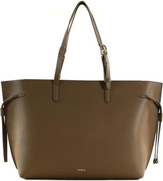 Furla Cuir sac &agrave; &eacute;paule sac shopper Ava Tote With Zip Toffee + Nero int marron clair