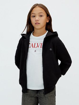 Calvin Klein L&auml;ssiger Hoodie Mit Rei&szlig;verschluss F&uuml;r Kinder - Ck Black - Gender-inclusive Kinder - 16