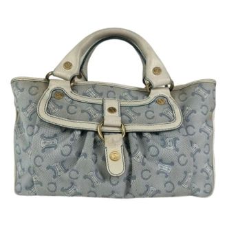 Celine Sac &agrave; main vintage en coton Pre-owned - Femme - Pre-owned - Bleu - Taille: ONE Size