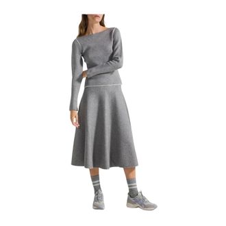 Deha Boot-Ausschnitt Jersey - - Knitwear - Damen - Grau - M