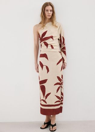 Mango Maxi collier avec boules en r&eacute;sine combin&eacute;es beige - Femme - XS - MANGO