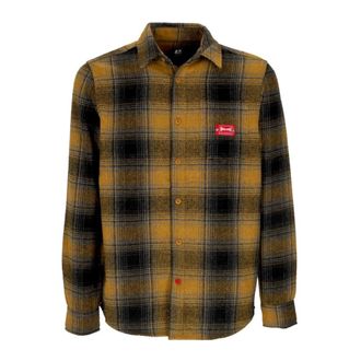 Etnies Kariertes Flanell Langarmhemd - - Shirts - Herren - Braun - M