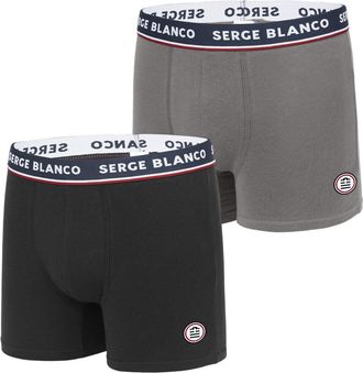 Serge Blanco Lot 2 boxers coton homme French