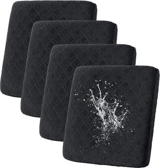 Shanna Housse De Canap&eacute; Extensible : 4 Pi&egrave;ces Moderne Imprim&eacute;e, Housses Derni&egrave;res Imperm&eacute;ables pour Animaux (Noir)