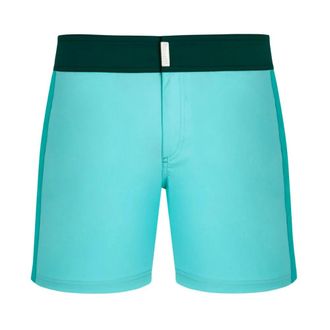 Vilebrequin Stretch Badeshorts Flacher Bund Color Block - - Swimwear - Herren - Blau - L