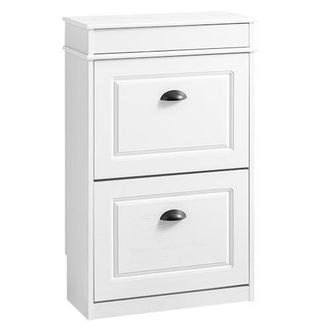 SoBuy Meuble Chaussure Rangement Chaussure avec 2 Abattants, Armoire à Chaussures Entrée Meuble à Chaussures Range Chaussures 8 Paires pour Couloir Entrée 5