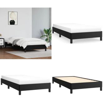 vidaXL Vidaxl - Bettgestell Schwarz 90x200 cm Kunstleder - Bettrahmen - Schlafzimmerm&ouml;bel - Doppelbett - Boxspringbetten - Kunstlederbett - Home & Living