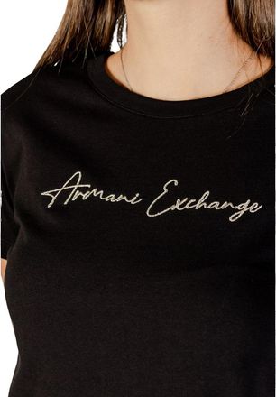 A|X Armani Exchange Logo-Embroidered Cotton T-Shirt - Black