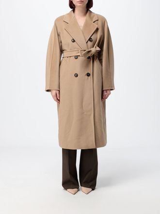 Max Mara Langer zweireihiger Wollmantel Madame mit G&uuml;rtel