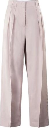 Moorer Femme, Pantalons, Beige, Taille: 36 FR Riven-NTF Wide Pantalons