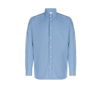 Au Printemps Paris Gerades Baumwollhemd - Blau