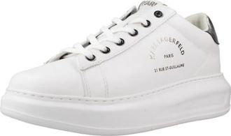 Karl Lagerfeld Kapri Maison Chaussures de sport Blanc avec talon en argent vieilli, blanc, 40 EU