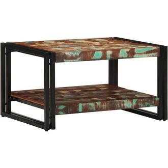 vidaXL Couchtisch Mehrfarbig 70x50x38 cm Altholz Massivholz - Vidaxl