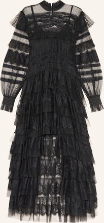 AllSaints Allsaints Spitzenkleid Cavarly Mit Volants schwarz