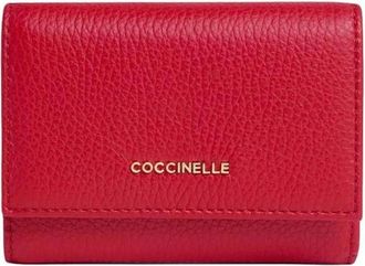 Coccinelle Femme, Accessoires, Rouge, Taille: ONE Size Metallic Small Wallet