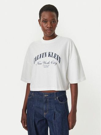 Calvin Klein Jeans T-Shirt LV047F813G Wei&szlig; Boxy Fit