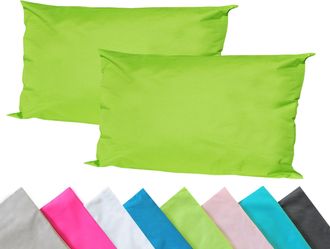 JACK 2er Set Outdoor Kissenhülle Kissenbezug 40x60cm Wasserfest Sitzkissen Lounge Kissen Garten Stuhl Lotus Effekt, Farbe:Grün