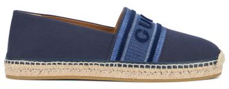 Gucci Mens Espadrilles Navy Blue Canvas Cotton Trainers Sneaker