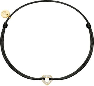 Glanzst&uuml;cke M&uuml;nchen Armband - Sterling Silber Armband Herz - Gr. ONESIZE - in Gold - f&uuml;r Damen