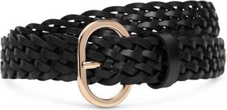 Tommy Hilfiger Dameng&uuml;rtel Th Chic 2.5 Woven Leather AW0AW18111 Schwarz