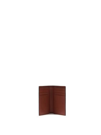 Valentino Garavani Mens Card Holder Vlogo Signature Blood Red Calf Leather Umbrellas Accessory
