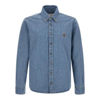 Ami Homme, Chemises, Bleu, Taille: M Chemise en denim boutonn&eacute;e Ami de Coeur