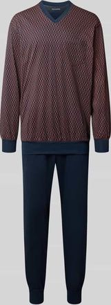 Schiesser Regular Fit Pyjama-Set aus reiner Baumwolle
