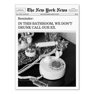 Generic poster Modern Feminist Wall Art, Black and White Newspaper Style Photography, Canvas Print Poster for Bedroom Bathroom(Unframed,16x24inch(40x60cm))