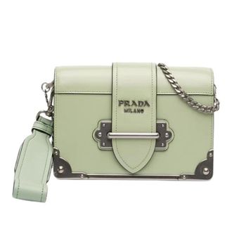 Prada Sac bandouli&egrave;re Cahier Pre-owned - Femme - Pre-owned - Vert - Taille: ONE Size