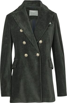 Circolo 1901 Femme, Vestes, Vert, Taille: 40 FR Blazer Jersey Croisé