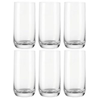 Leonardo Leonardo Daily Trink-Gl&auml;ser, 6er Set, sp&uuml;lmaschinenfeste Wasser, geradlinige Becher, Getr&auml;nke-Set, Saft-Gl&auml;ser, gro&szlig;, 330 ml, 063325