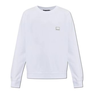 Dolce & Gabbana Sweatshirt mit Logo-Patch - - Sweatshirts & Hoodies - Herren - Wei&szlig; - M
