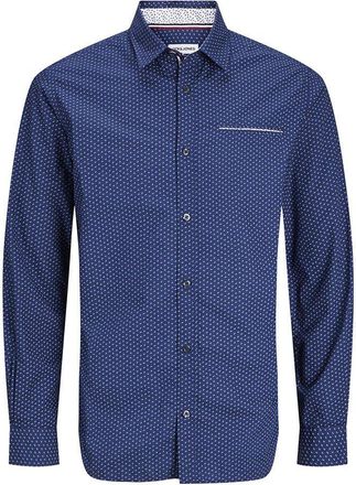 Jack & Jones Herren JJEREMY Detail Shirt LS NOOS 12235969,Medieval Blue,XL