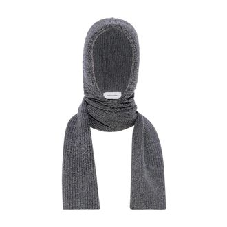 Yves Salomon Cashmere und Wolle Strick-Schal mit Kapuze - - Accessories - Damen - Grau - ONE SIZE