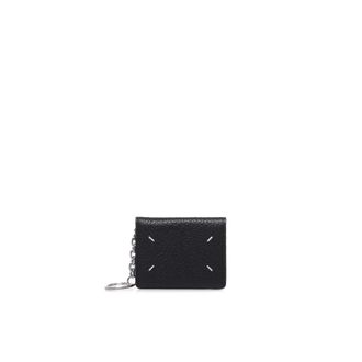 Maison Margiela Portefeuille en Cuir Noir avec Cha&icirc;ne et Porte-Cl&eacute;s - Homme - Accessoires - Noir - Taille: ONE Size