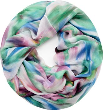 Glamexx24 Loop Schal f&uuml;r Damen Sommer Schlauchschal Farbverlauf Rundschal Leichter Regenbogen Loopschal Halstuch