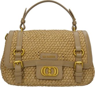 La Carrie Femme, Sacs, Brun, Taille: ONE Size Athena Sac en raphia et cuir