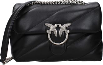 Pinko Pinko Sacs &agrave; Bandouli&egrave;re Love Puff Femme Cuir Noir/Argent