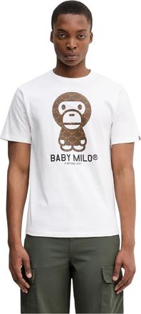 A Bathing Ape A Bathing Ape, Homme, Tops, Blanc, Taille: XL T-shirt imprim&eacute; graphique